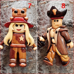 Handmade Blocky Game Characters Wood Magnet: Customizable Gamer Gift ...