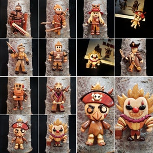 Handmade Blocky Game Characters Wood Magnet: Customizable Gamer Gift ...