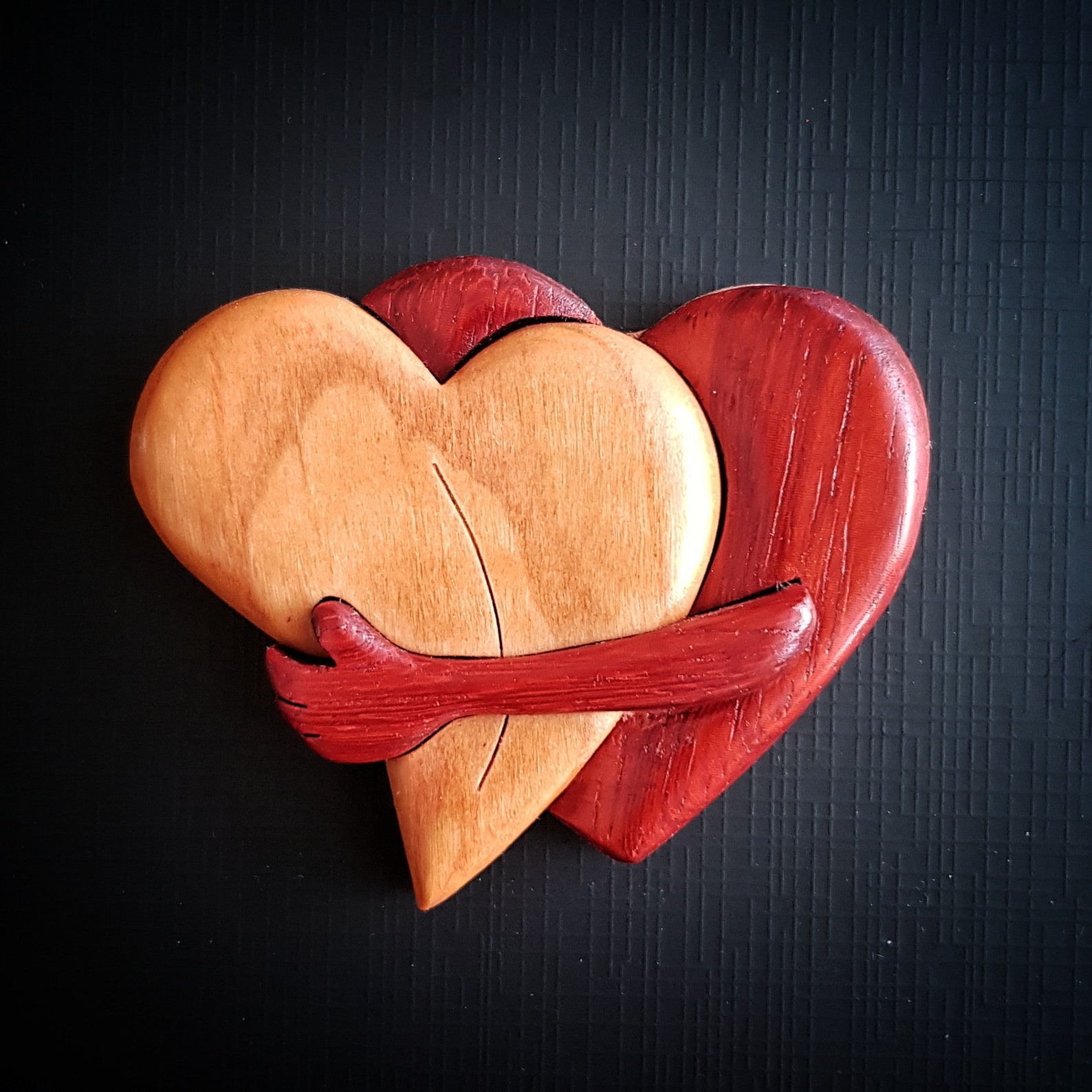 Heart Intarsia Pattern PDF, Beginner Woodworking Brooch & Magnet Design ...
