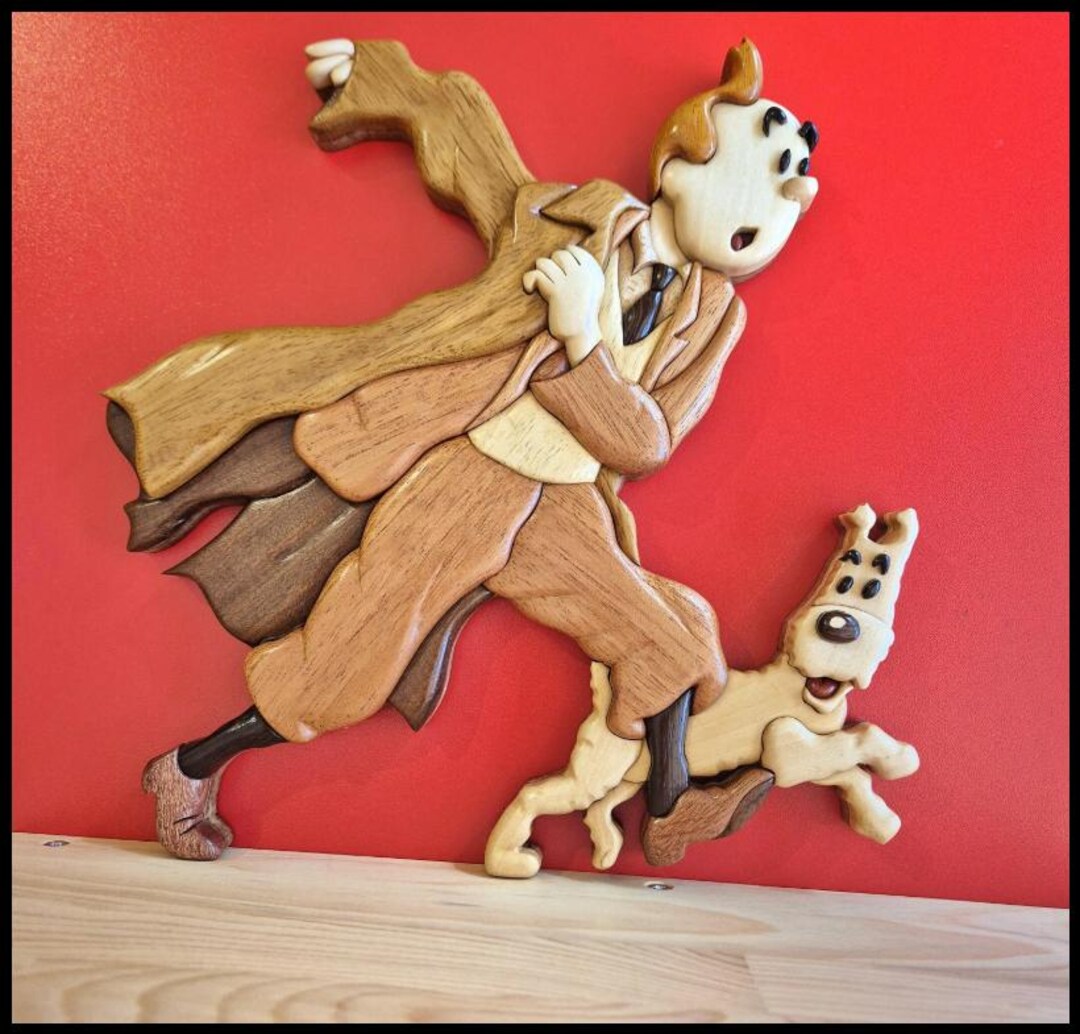 Tintin & Snowy Pattern, Classic Cartoon Adventure, Intarsia Project ...