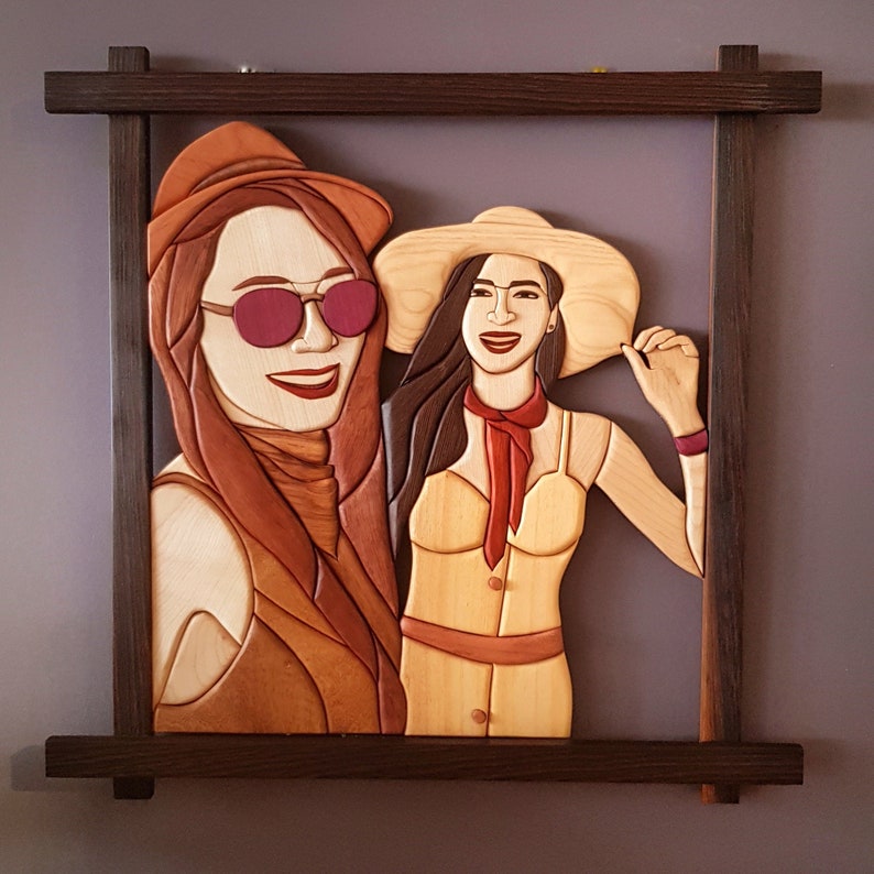 Best Friends Wooden Picture Wall Decor Personalised Gift - Etsy