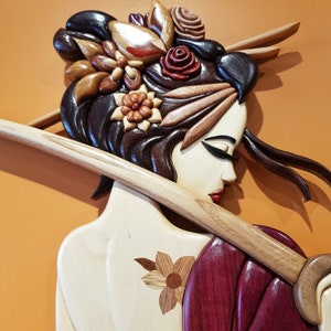 Geisha Art Wall Hangings, Japanese Figurine Wall Decor, House Warming ...