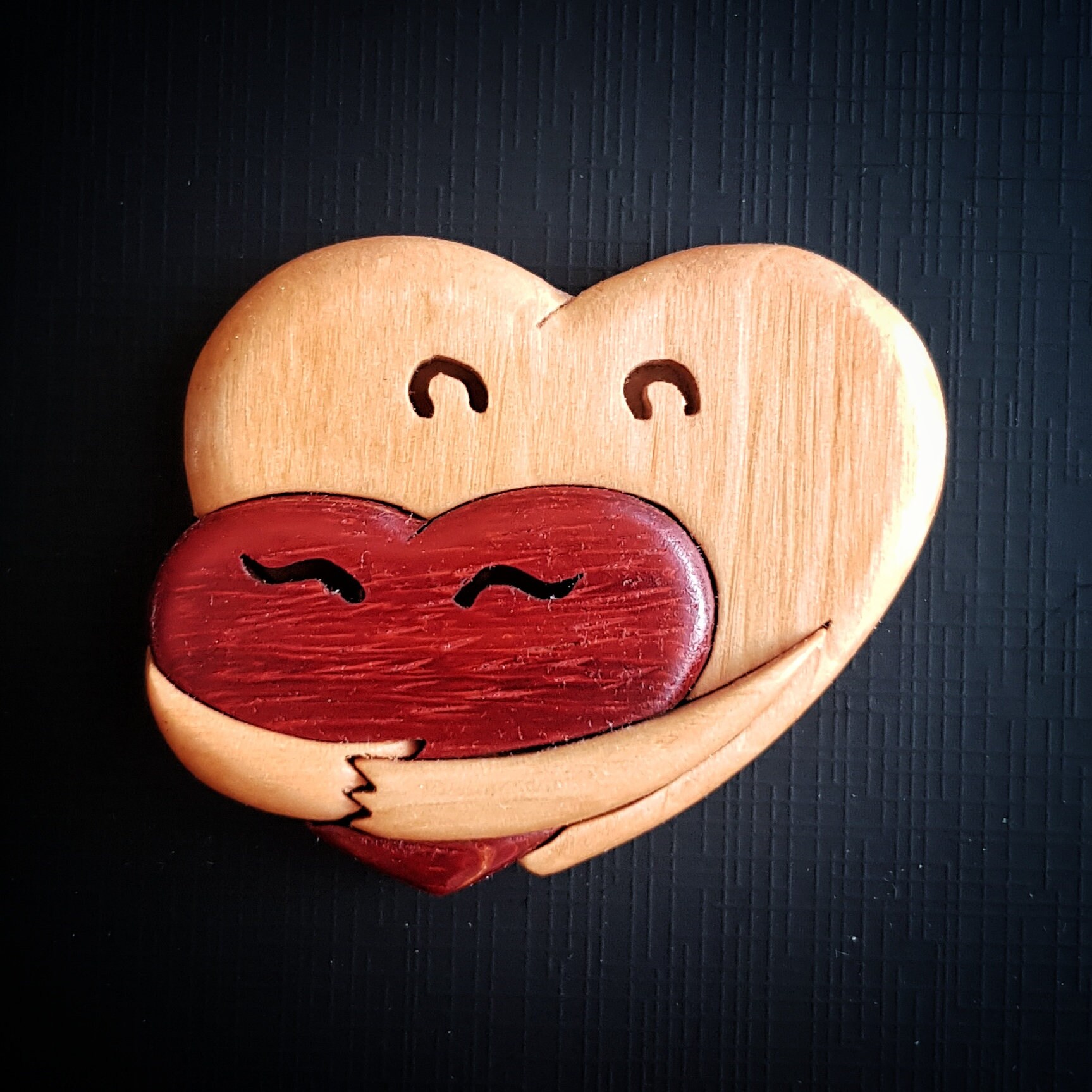 Heart Intarsia Pattern PDF, Beginner Woodworking Brooch & Magnet Design ...