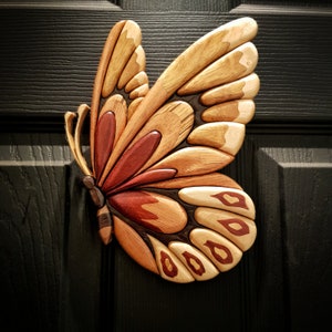 Butterfly Intarsia Pattern With Detailed Wings, King Butterfly ...
