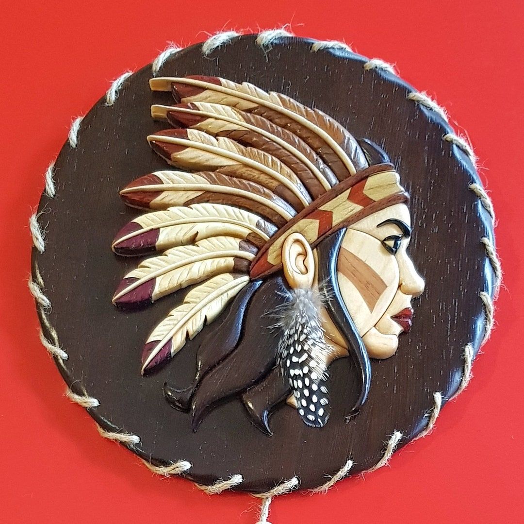 Native American Woman Intarsia Pattern: Scroll Saw Woodworking (PDF ...