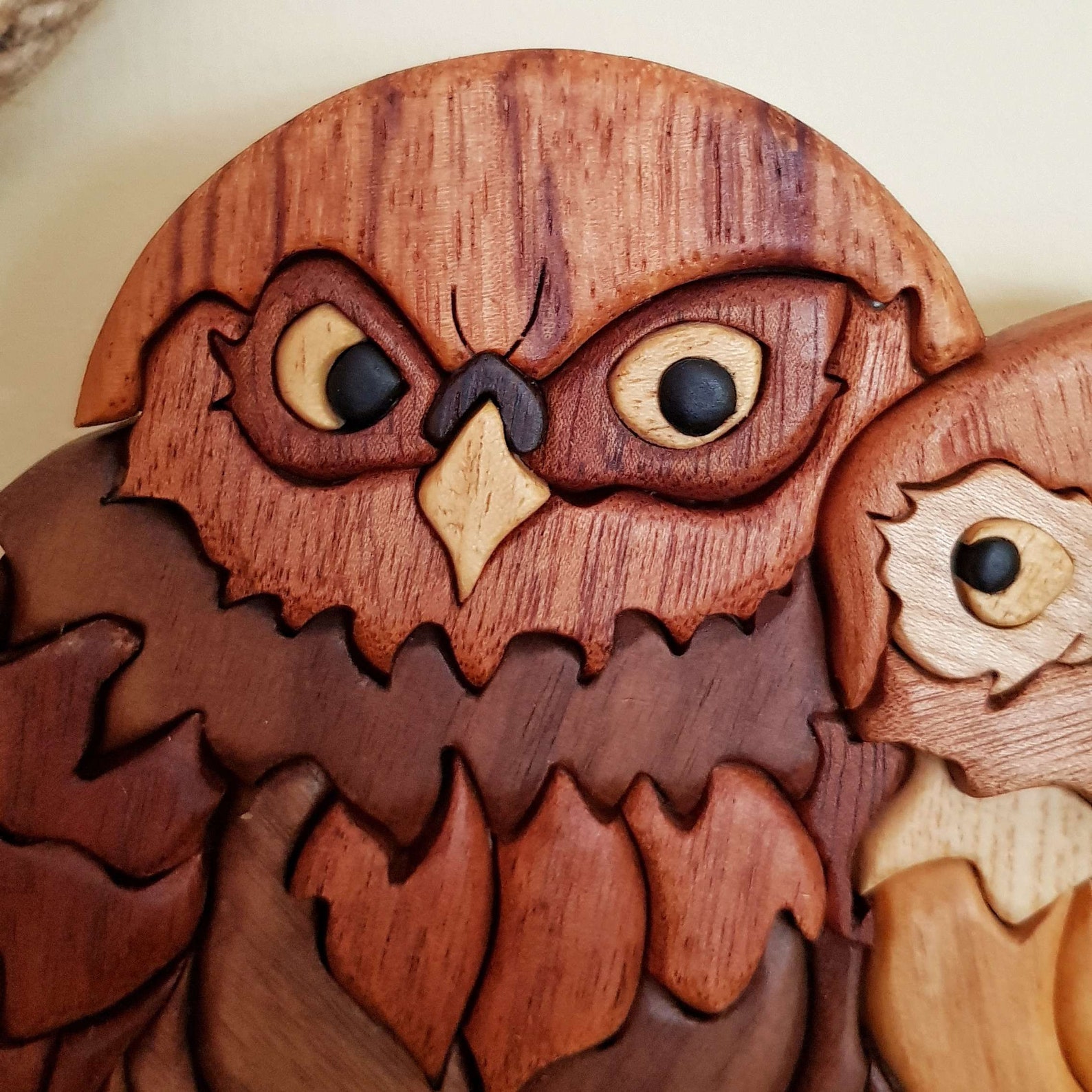Owl Couple Intarsia Pattern, Wooden Bird Wall Art Digital Template ...