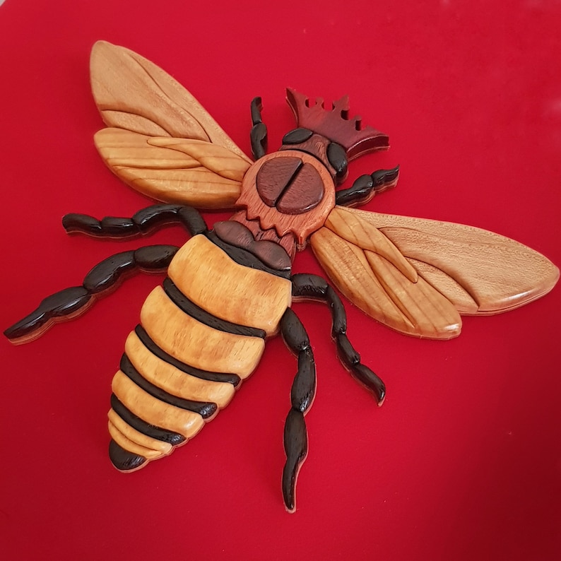 Queen Bee Intarsia Pattern PDF, Wooden Bee Wall Art Digital Download ...