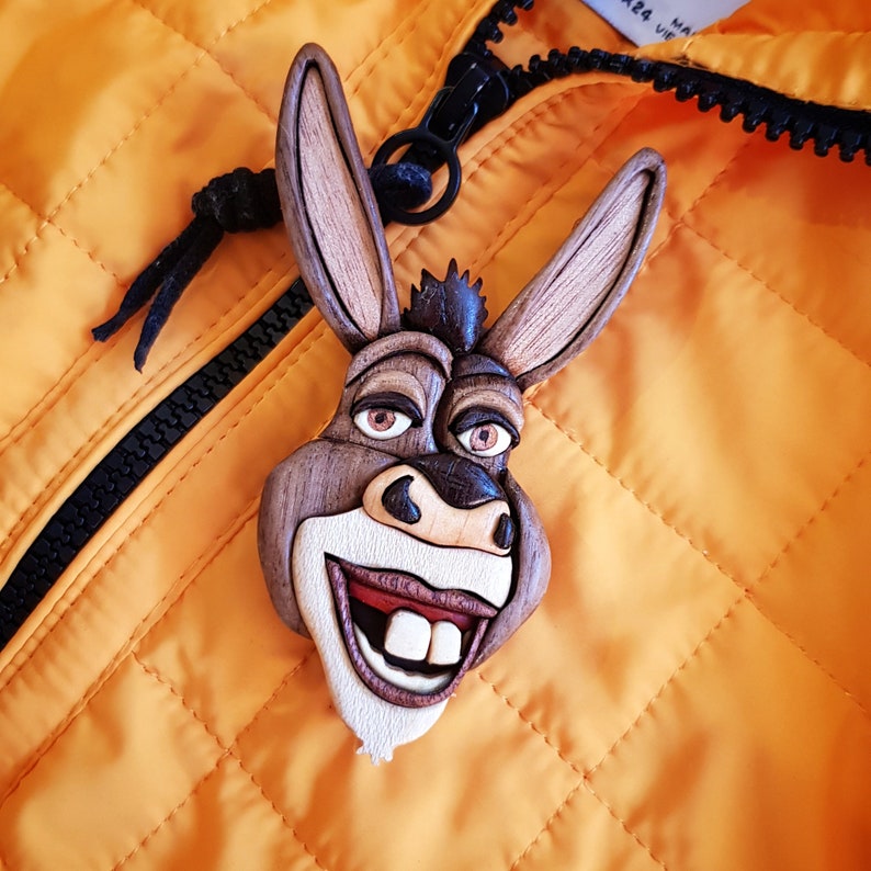 Donkey Wood Intarsia Figurine: Shrek Inspired Bag Charm - Etsy Canada