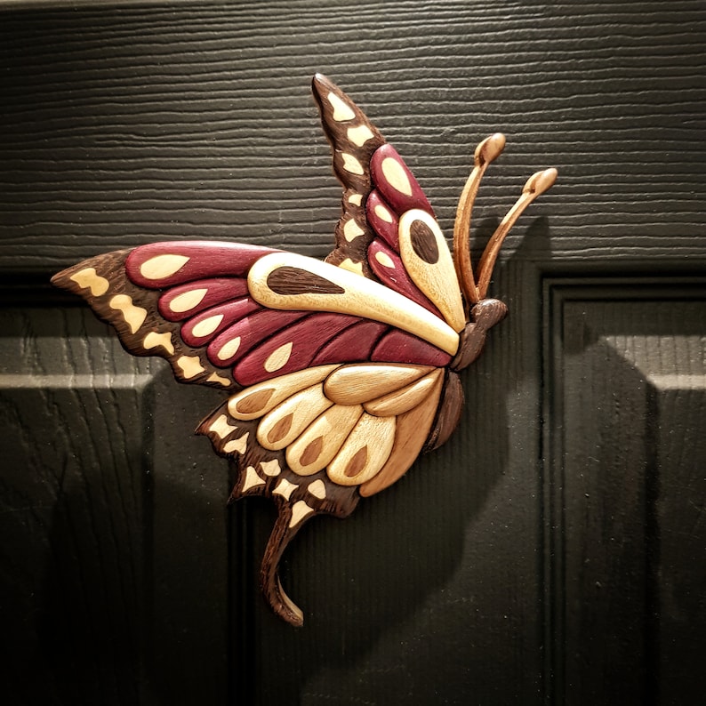 Queen Butterfly Intarsia Pattern, Wooden Insect Wall Art PDF Design ...