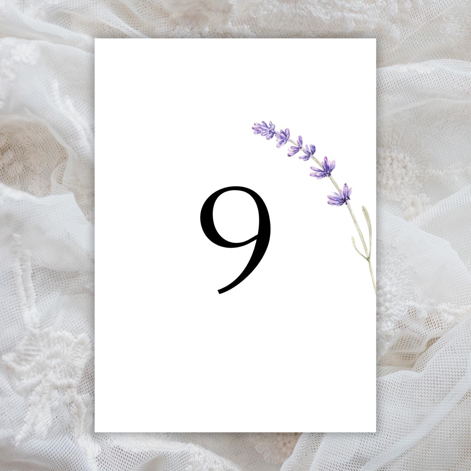 WEDDING TABLE NUMBERS Template, Printable Table Number Cards, Jasmine ...