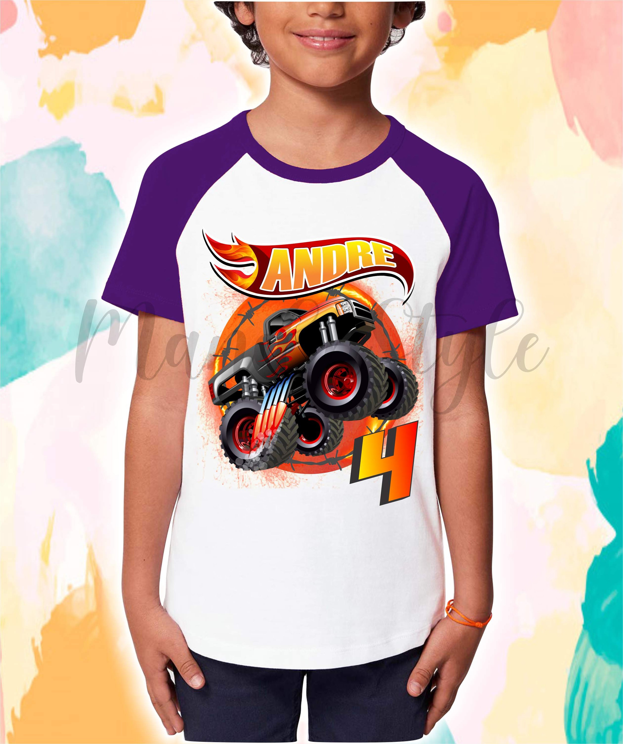 Hot wheels Birthday Shirt Hot wheels monster truck party | Etsy