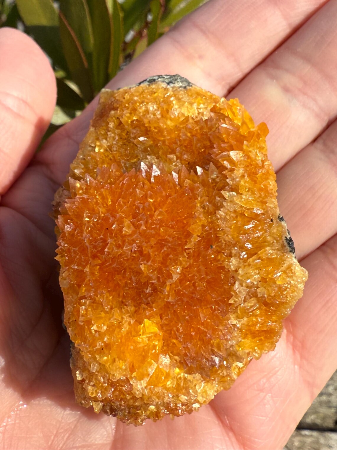 Beautiful Orange Spiked Calcite From Grabiszyce Quarry, Poland. Crystal ...