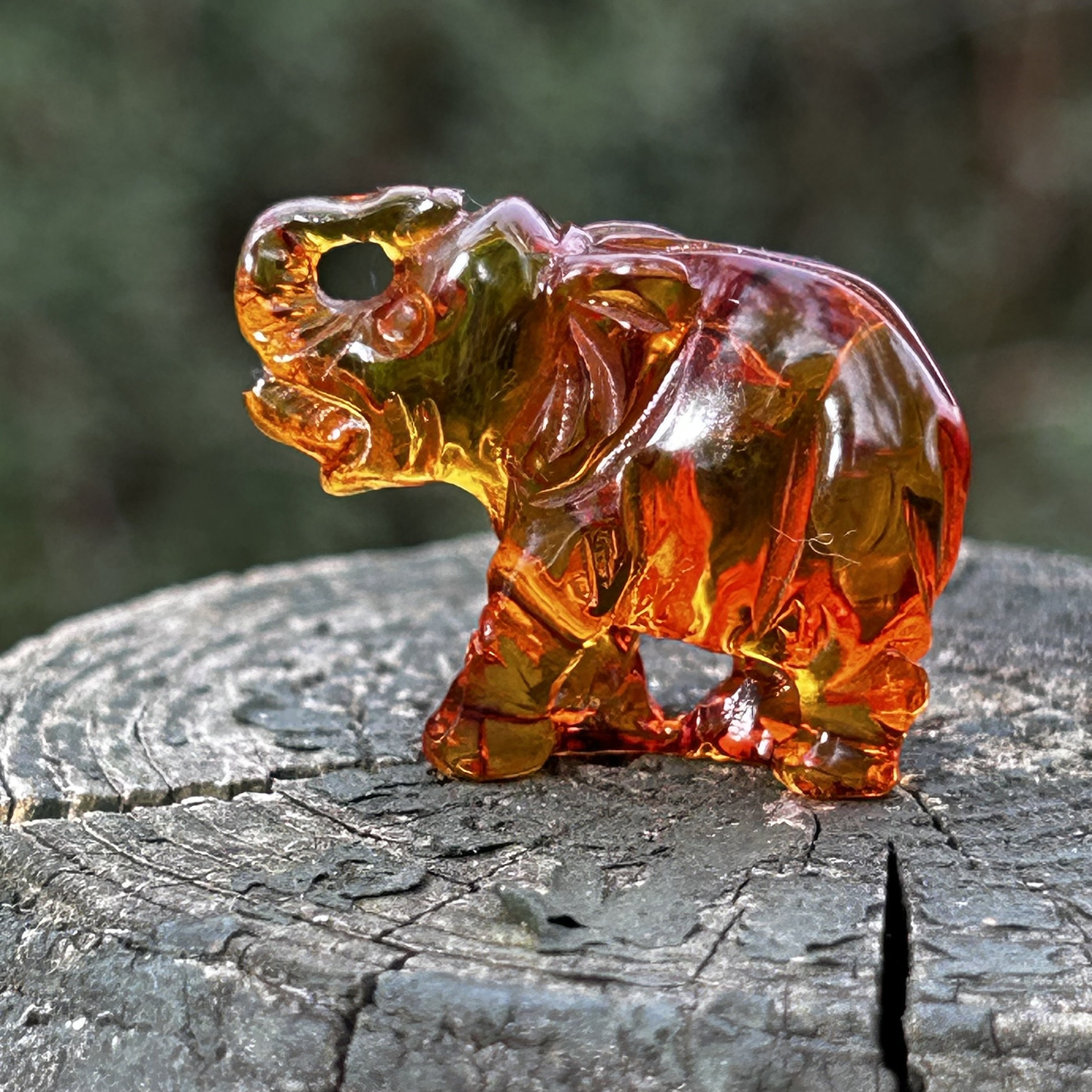 Baltic Amber Elephant Ornament, Quality Hand Carved, Elephant, Hand ...