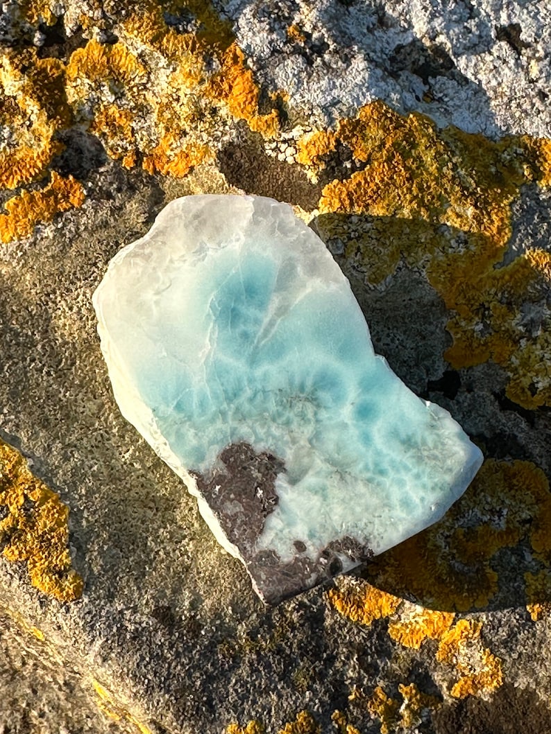 Beautiful Rare Larimar Slab Direct From the Mine From Dominican ...
