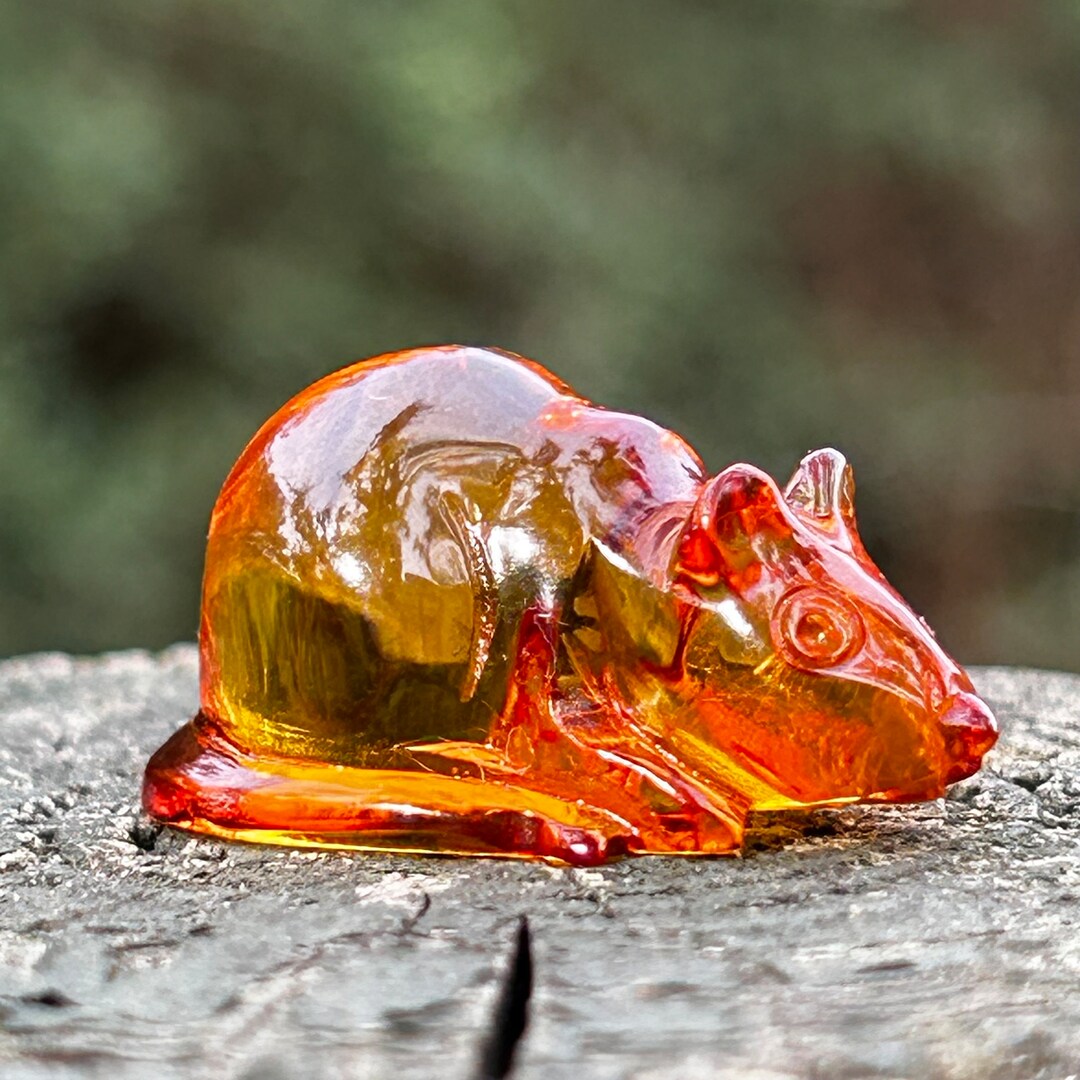 Baltic Amber Mouse Ornament, Quality Hand Carved, Mouse, Hand Carved ...