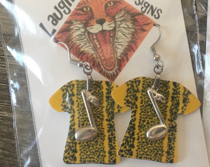 Steve Perrys Iconic Cheetah T-shirt Earrings Silver-tone Earwire With a ...