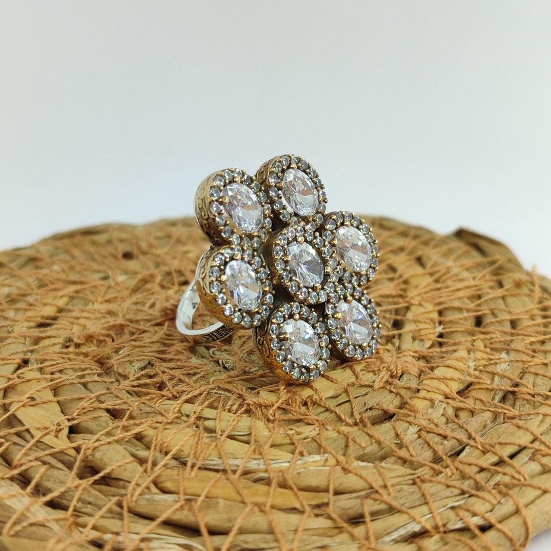 Handmade Ring Women, Turkish Handmade Silver Ladies Ring, Ottoman Ring ...