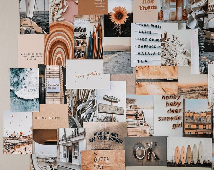 Bestseller Creamy Neutral Collage Kit Wall Decor Boho Etsy