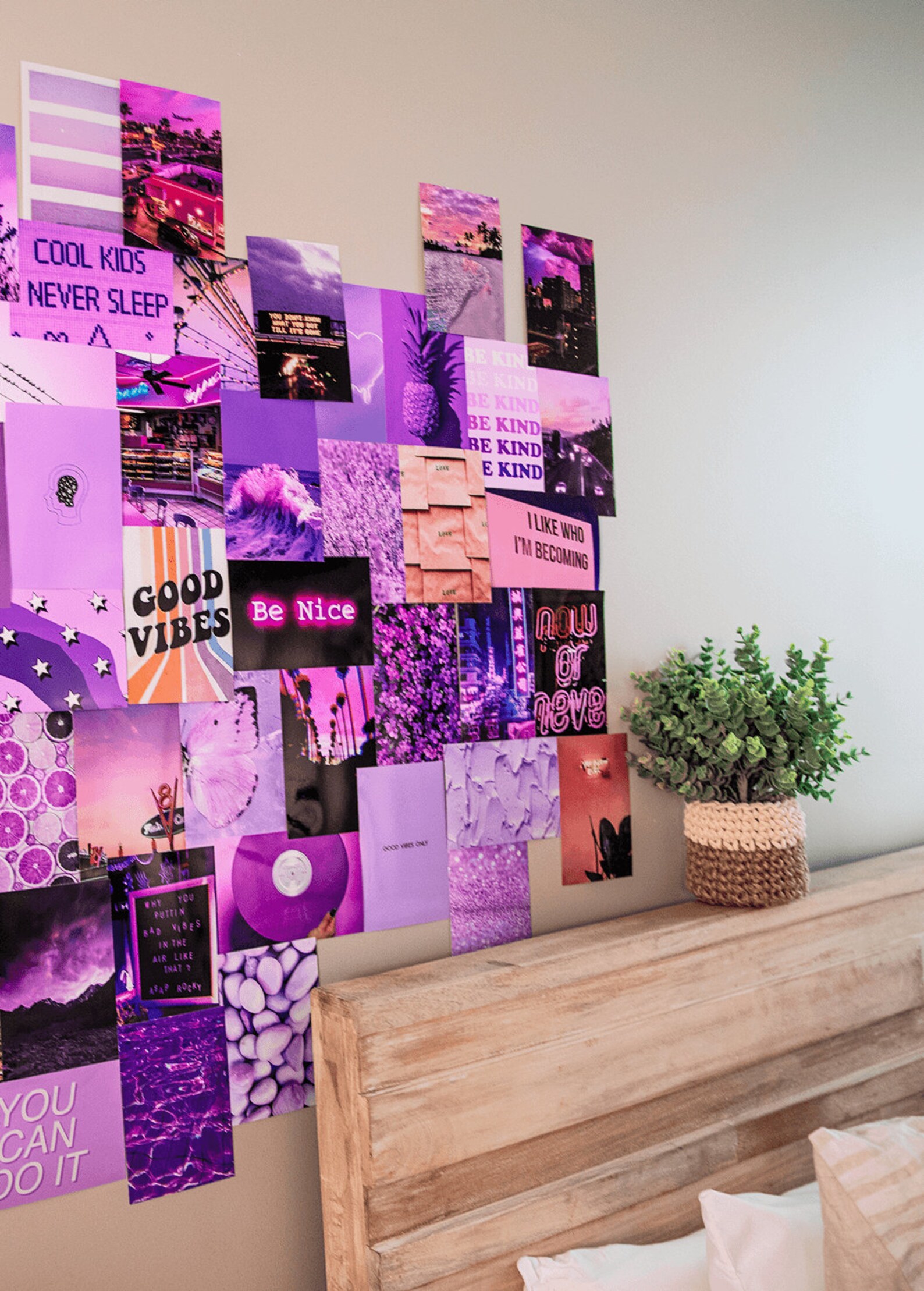 Collage Kit Purple Vibes Trendy VSCO Wall Collage Kit set of - Etsy