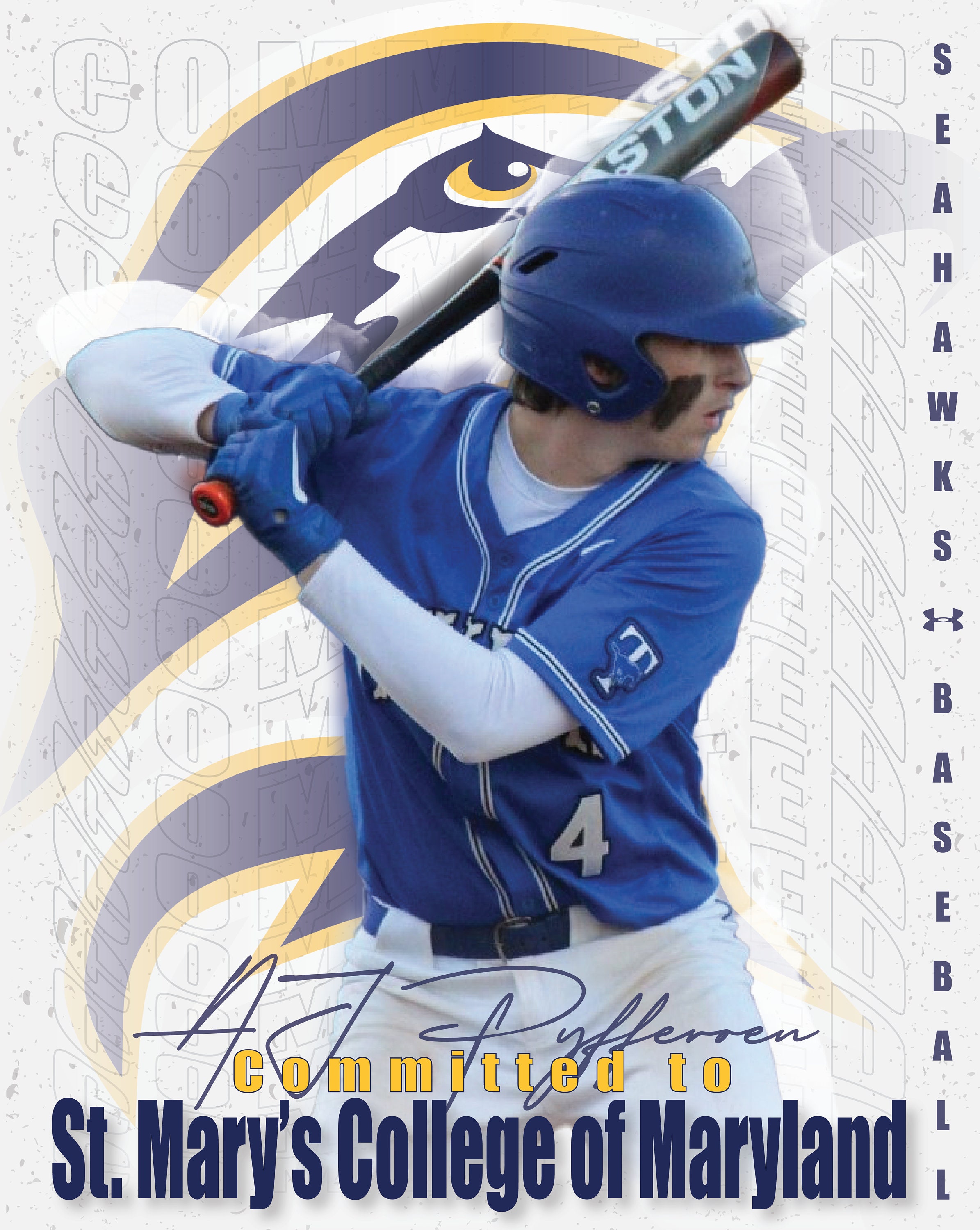 College Commitment Announcement Graphic, Customized and Made to Order ...