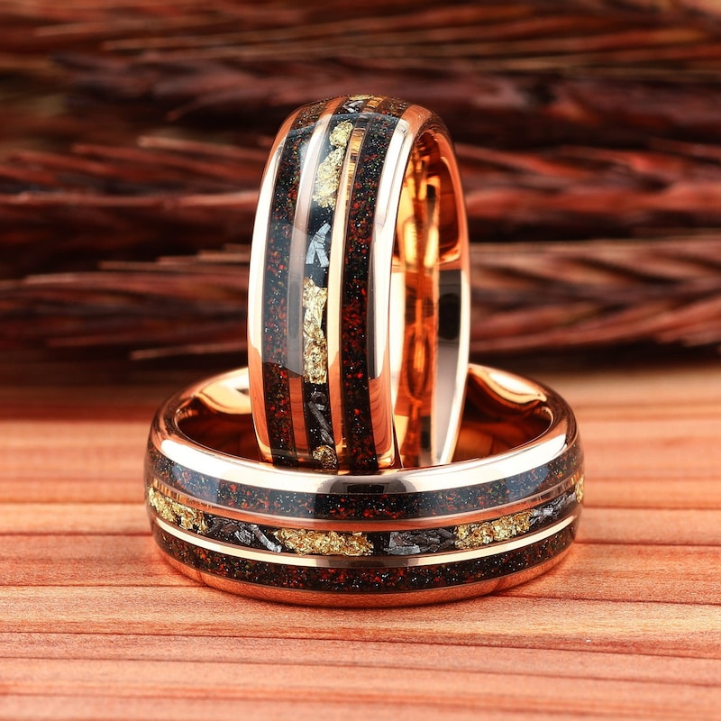 Men Gold and Red Ring - Etsy