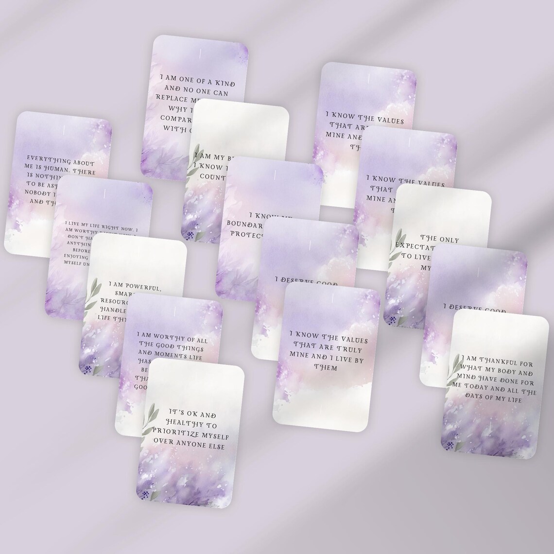Self-worth Affirmation Cards: Printable Positive Affirmations (PDF ...