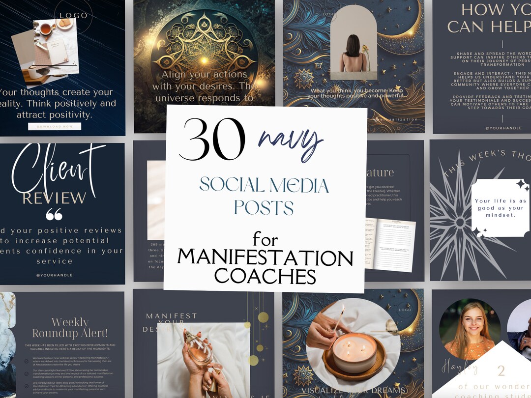 Manifestation Coach Social Media Posts, Law of Attraction and ...