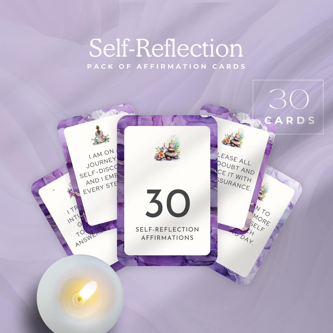 Self Reflection Affirmation Cards, Daily Self-reflection Affirmations ...