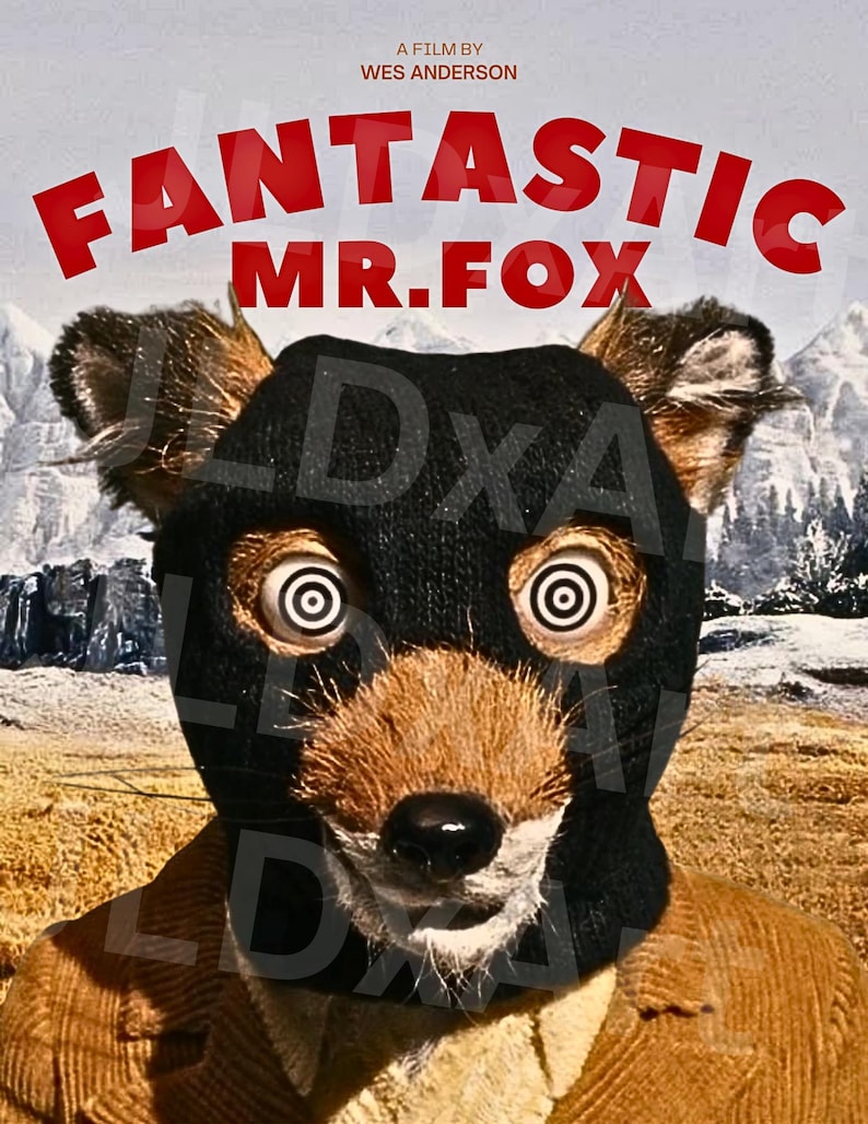 Fantastic Mr Fox Wes Anderson Poster, Unique Movie Poster, Digital ...