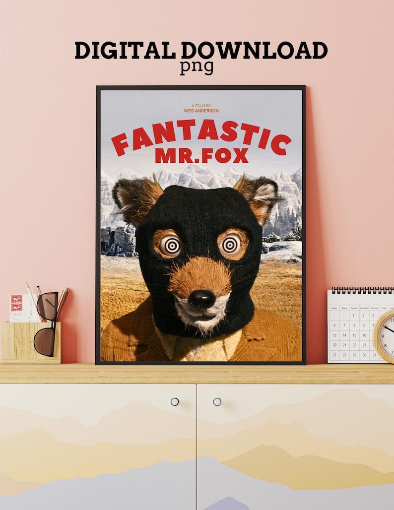 Fantastic Mr Fox Wes Anderson Poster, Unique Movie Poster, Digital ...