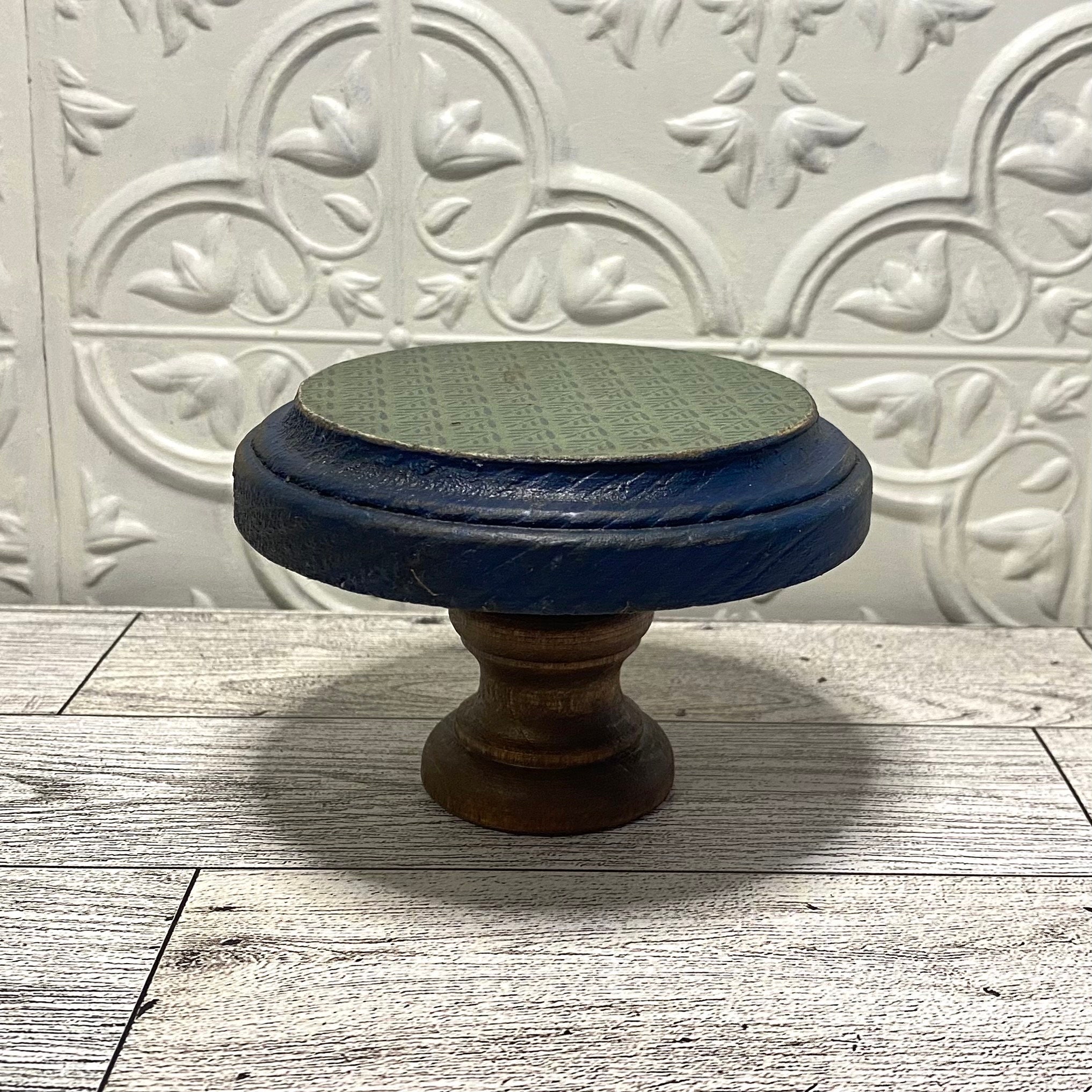 Riser, Wood Riser Stand, Round Riser, Distressed Wood Tray, Farmhouse ...