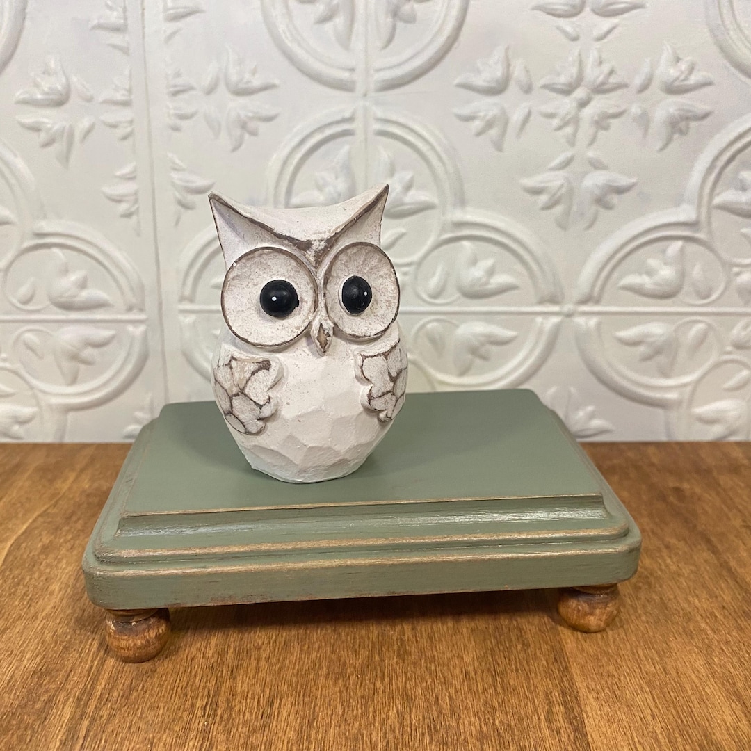 Riser, Wood Riser Stand, Rectangle Riser, Distressed Wood Tray ...