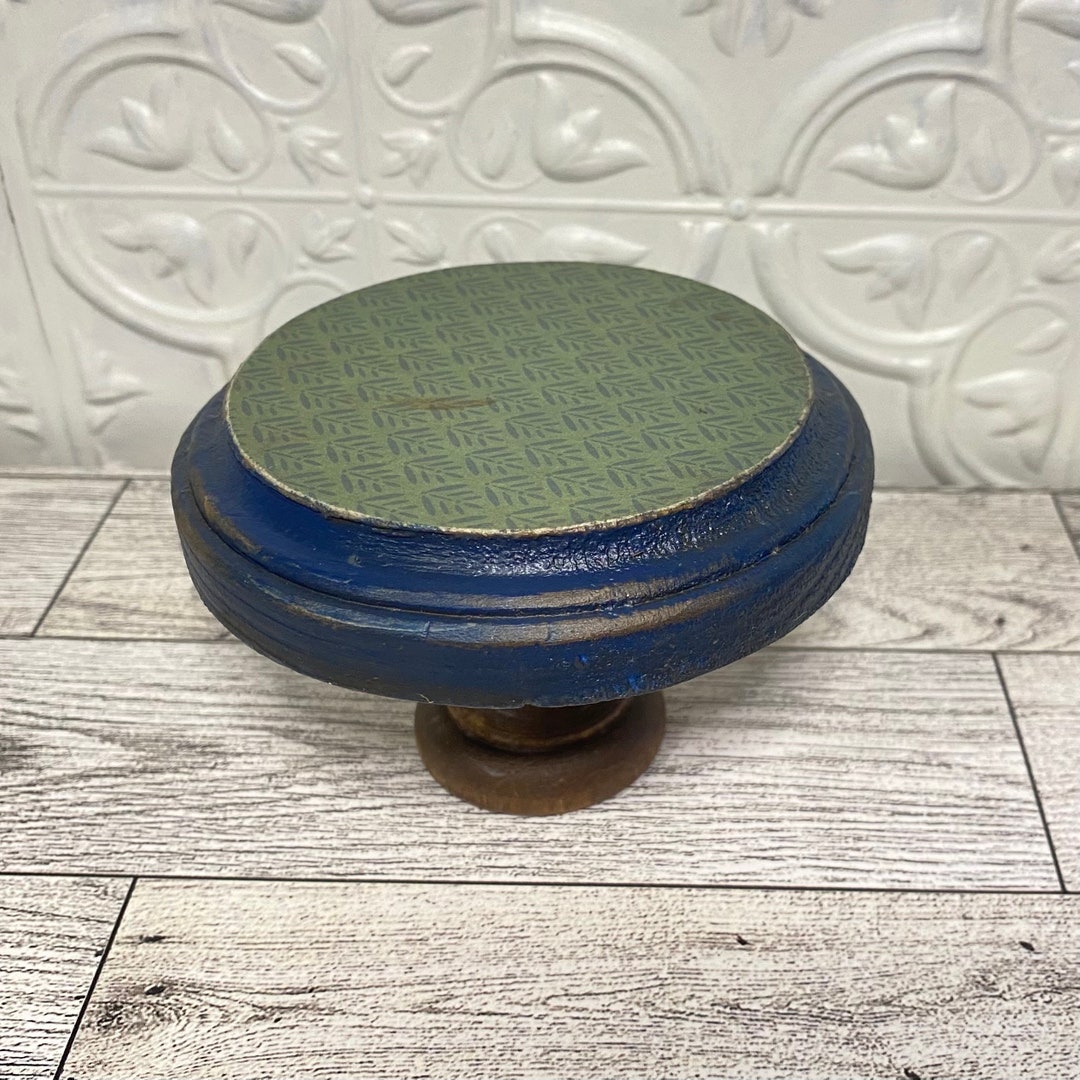 Riser, Wood Riser Stand, Round Riser, Distressed Wood Tray, Farmhouse ...