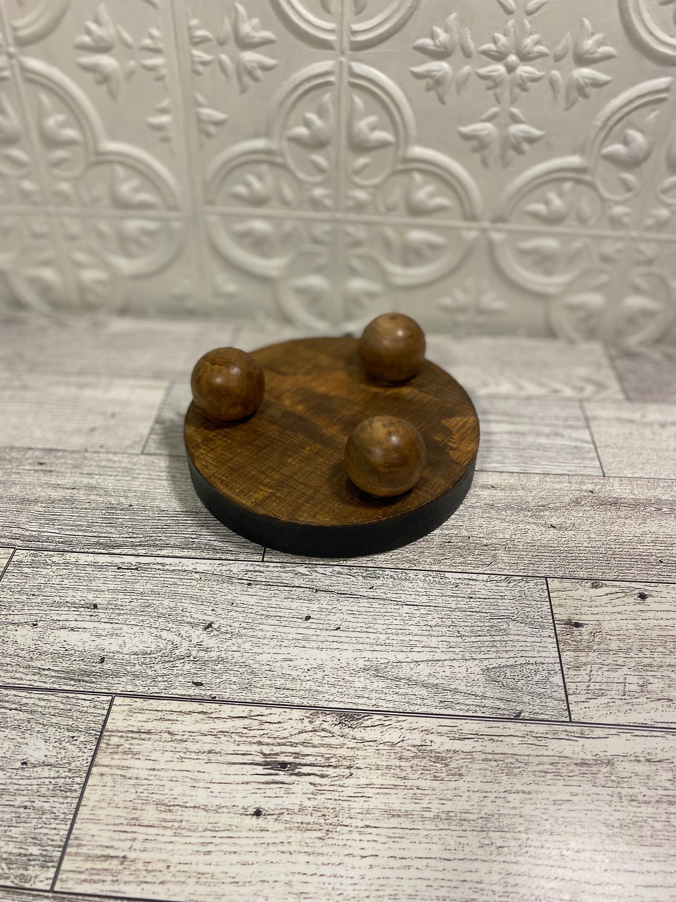 Riser, Wood Riser Stand, Round Riser, Distressed Wood Tray, Farmhouse ...