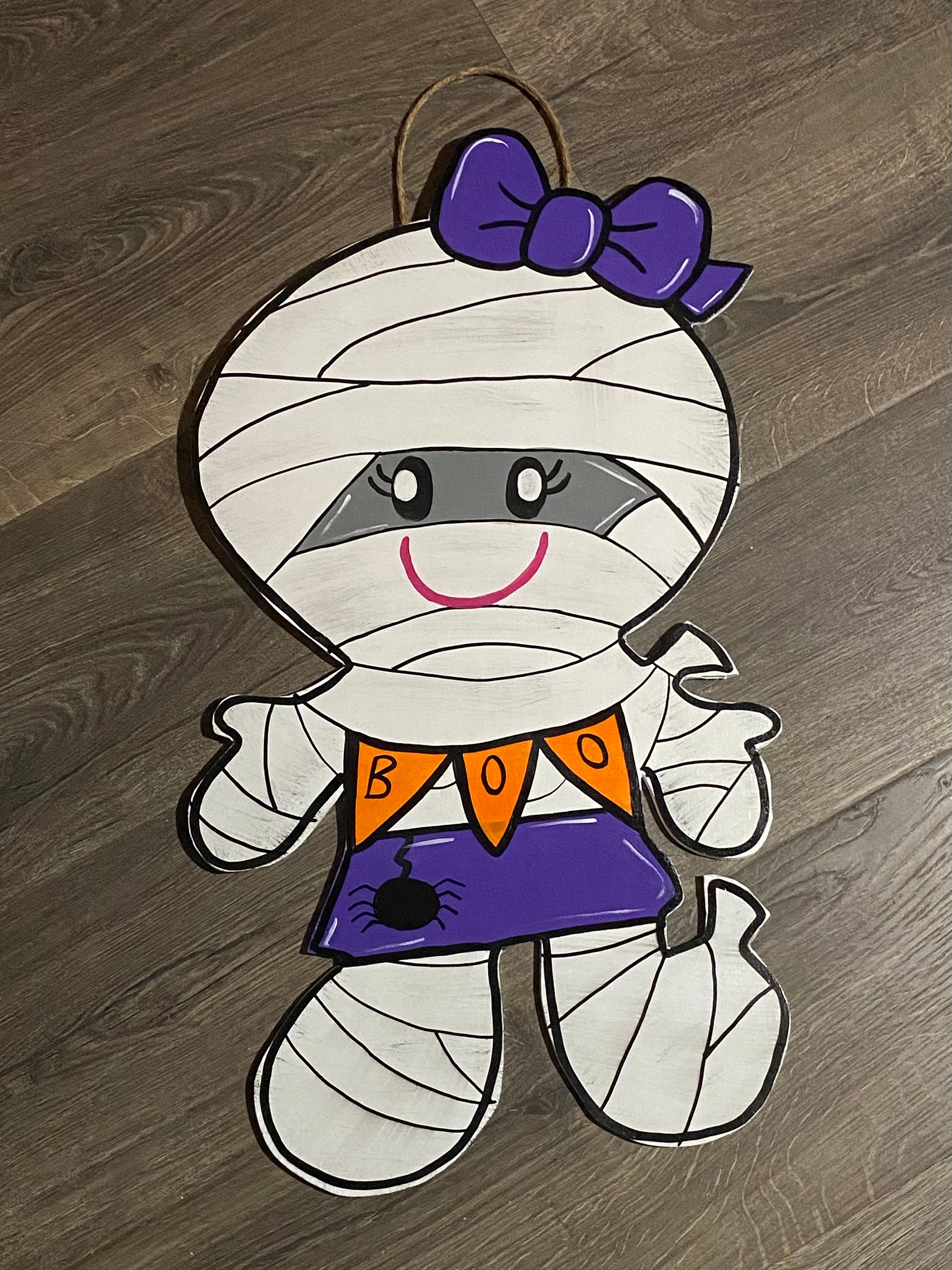 Mummy Door Hanger - Halloween Door Decor - Boo Door Sign - Fall Porch ...