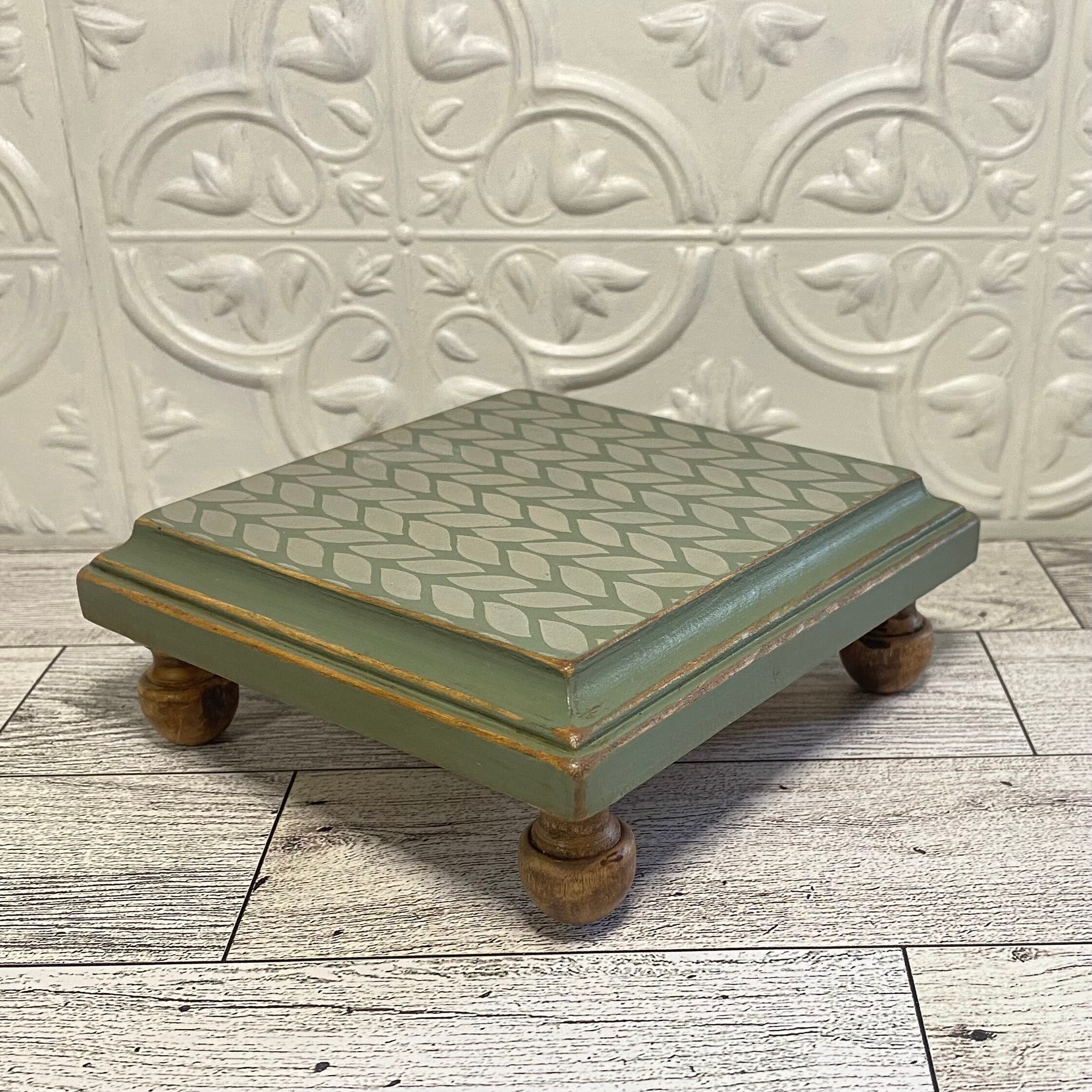 Riser, Wood Riser Stand, Square Riser, Distressed Wood Tray, Farmhouse ...