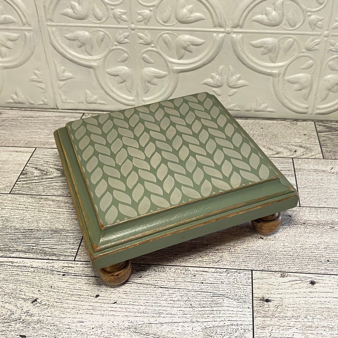 Riser, Wood Riser Stand, Square Riser, Distressed Wood Tray, Farmhouse ...