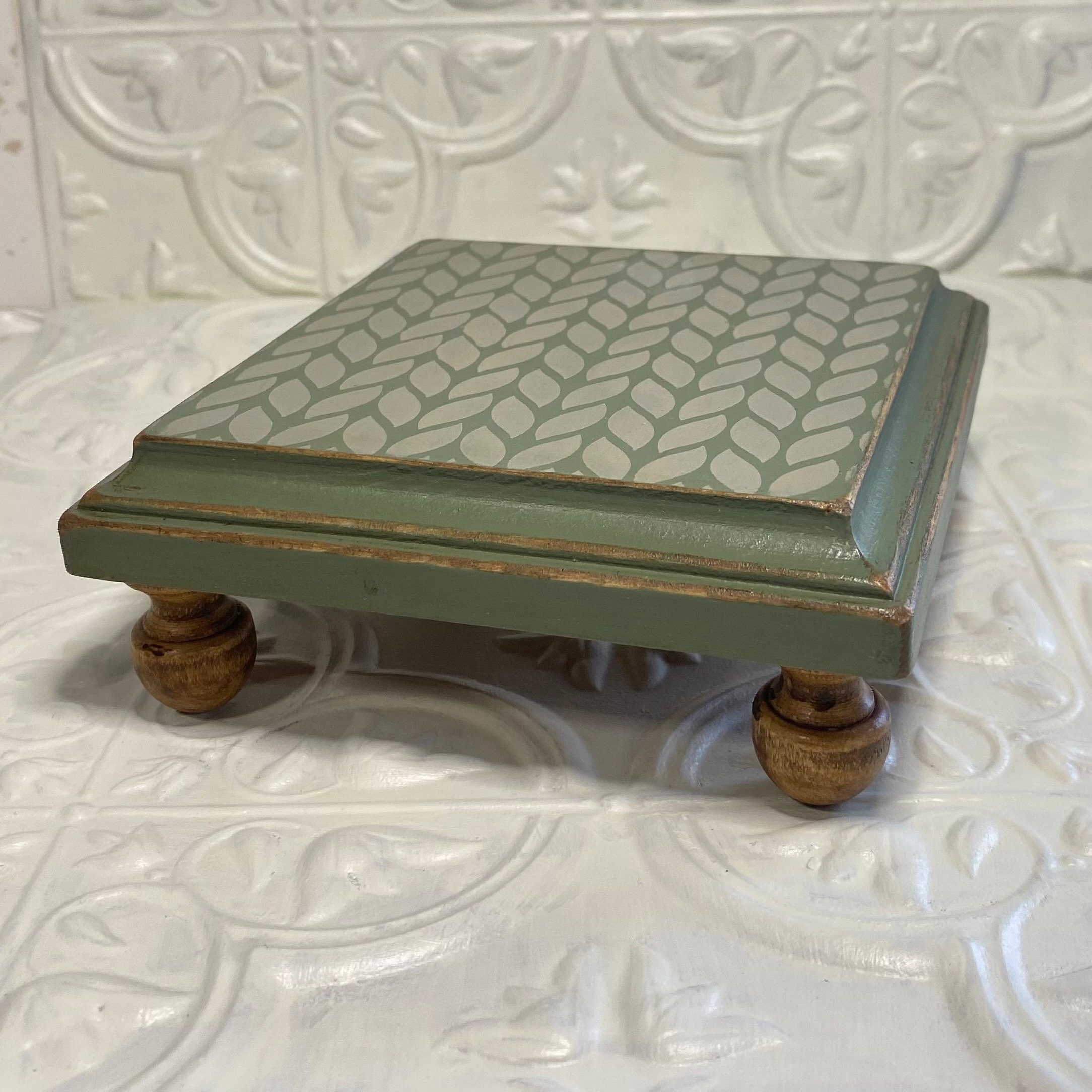 Riser, Wood Riser Stand, Square Riser, Distressed Wood Tray, Farmhouse ...