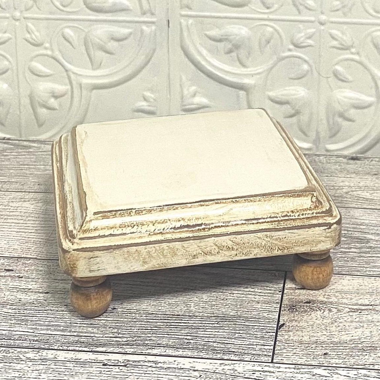 Riser, Wood Riser Stand, Square Riser, Distressed Wood Tray, Farmhouse ...
