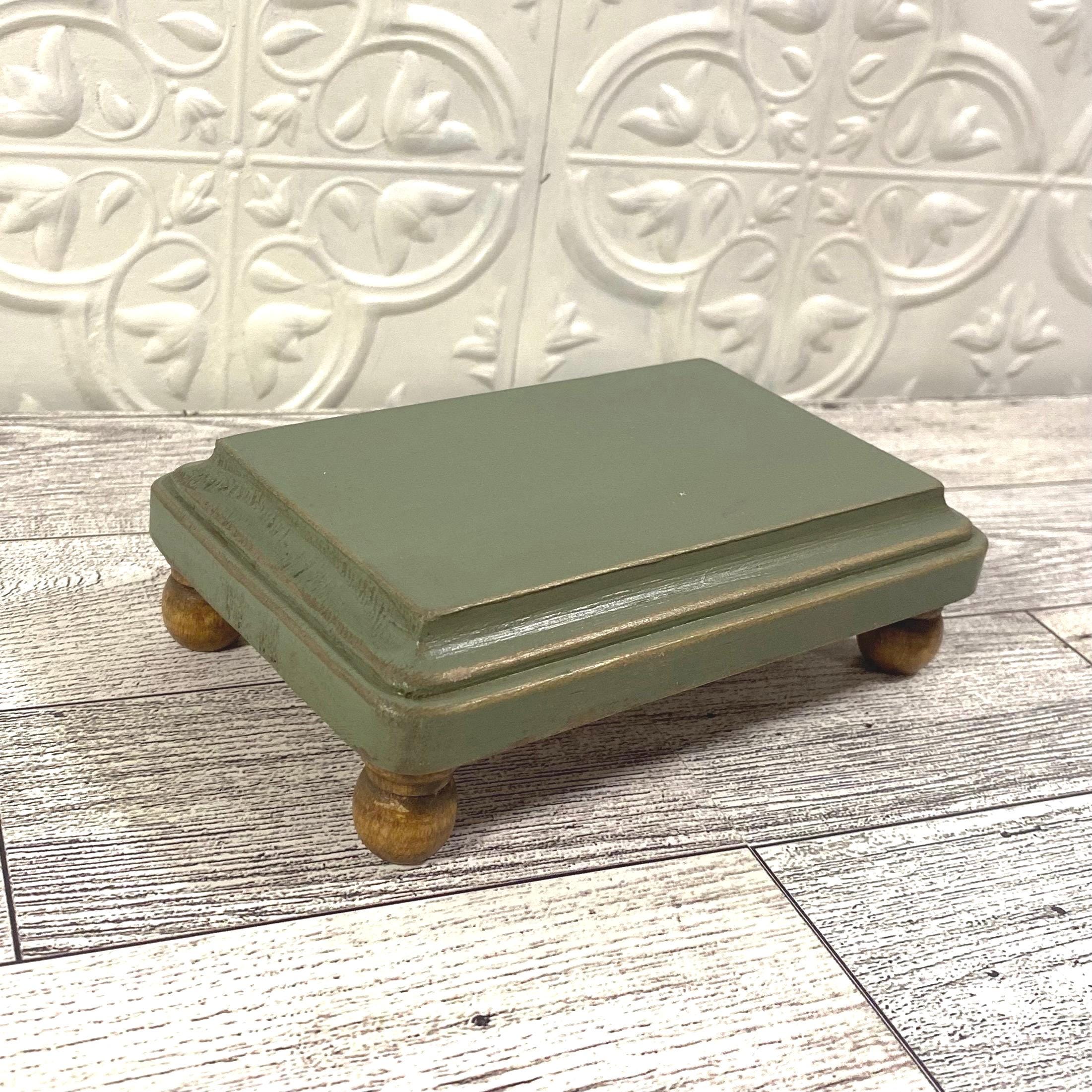 Riser, Wood Riser Stand, Rectangle Riser, Distressed Wood Tray ...