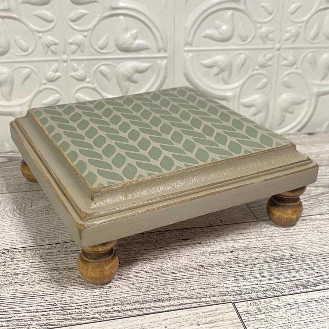 Riser, Wood Riser Stand, Square Riser, Distressed Wood Tray, Farmhouse ...