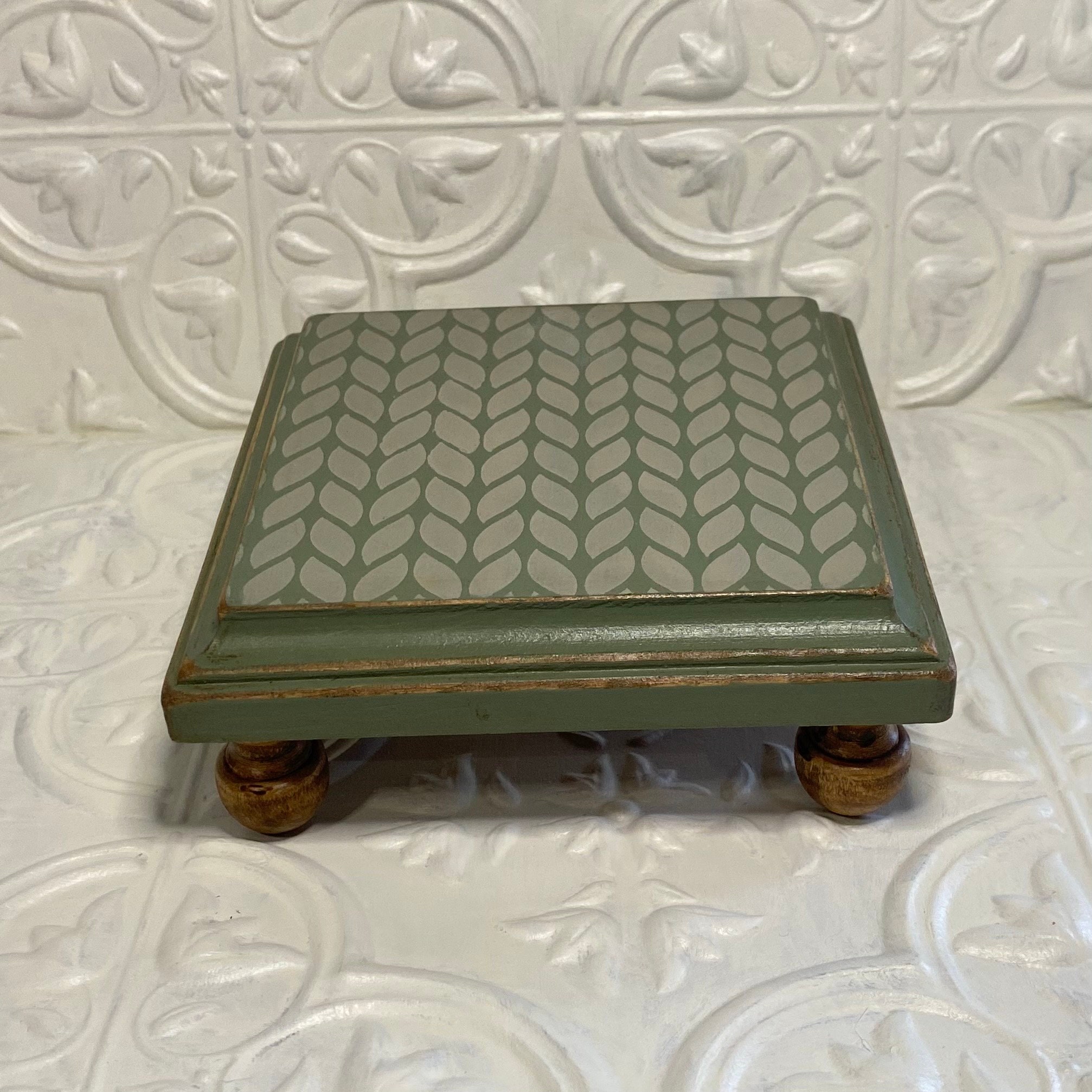 Riser, Wood Riser Stand, Square Riser, Distressed Wood Tray, Farmhouse ...