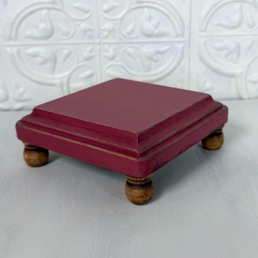 Riser, Wood Riser Stand, Square Riser, Distressed Wood Tray, Farmhouse ...