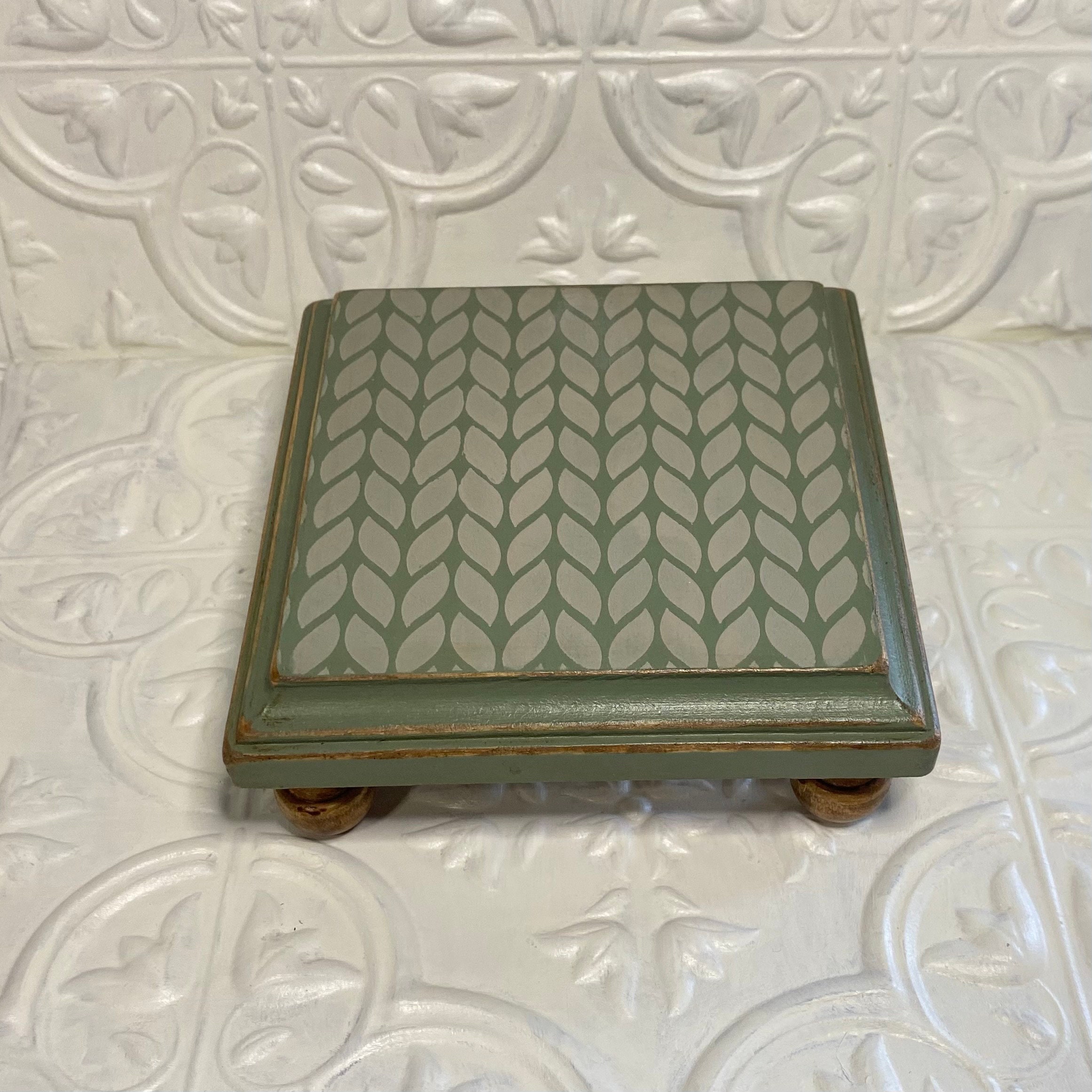 Riser, Wood Riser Stand, Square Riser, Distressed Wood Tray, Farmhouse ...