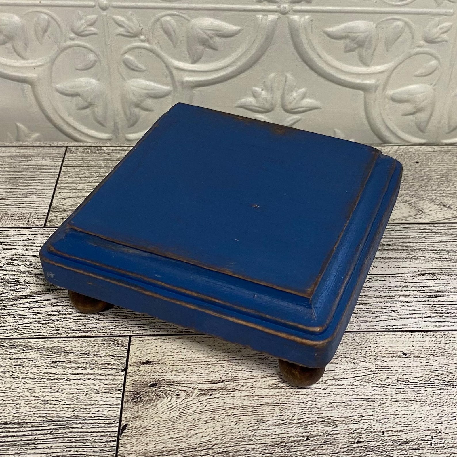 Riser, Wood Riser Stand, Square Riser, Distressed Wood Tray, Farmhouse ...