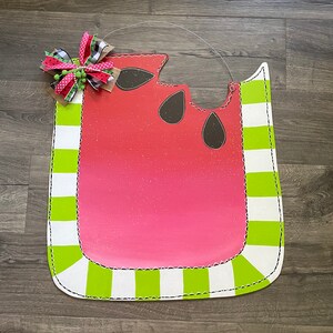 Watermelon Door Hanger - Watermelon Door Sign - Summer Porch Sign ...