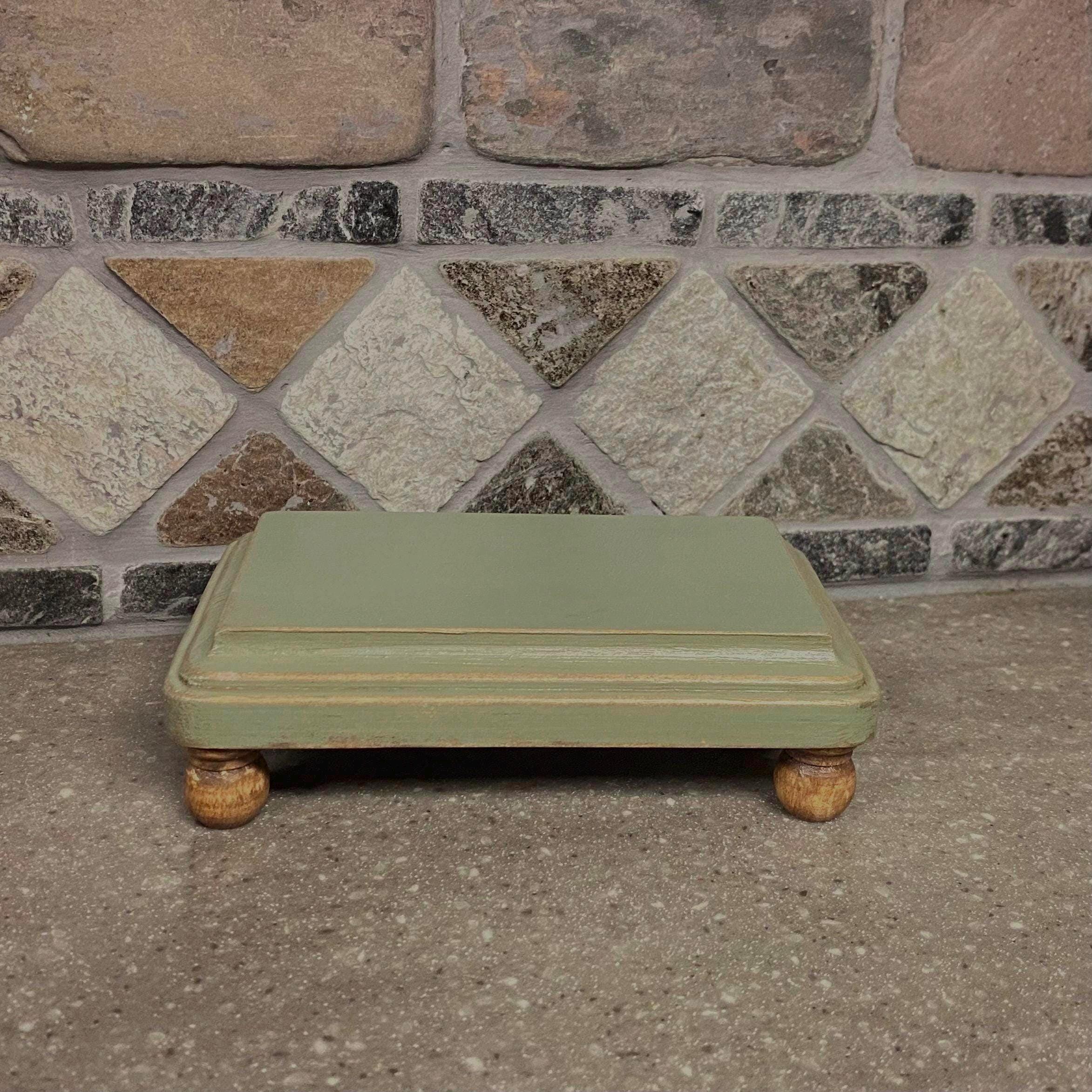 Riser, Wood Riser Stand, Rectangle Riser, Distressed Wood Tray ...