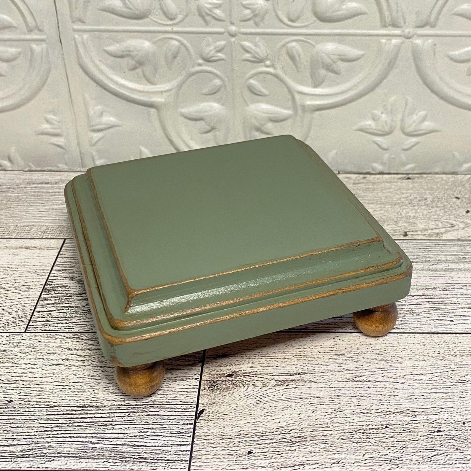 Riser, Wood Riser Stand, Square Riser, Distressed Wood Tray, Farmhouse ...