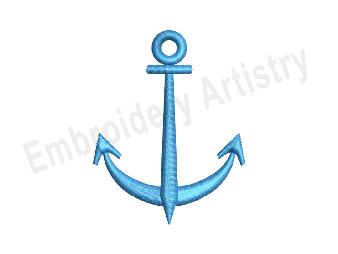 Mini Anchor Embroidery Design. Machine Embroidery Anchor Design. Small ...
