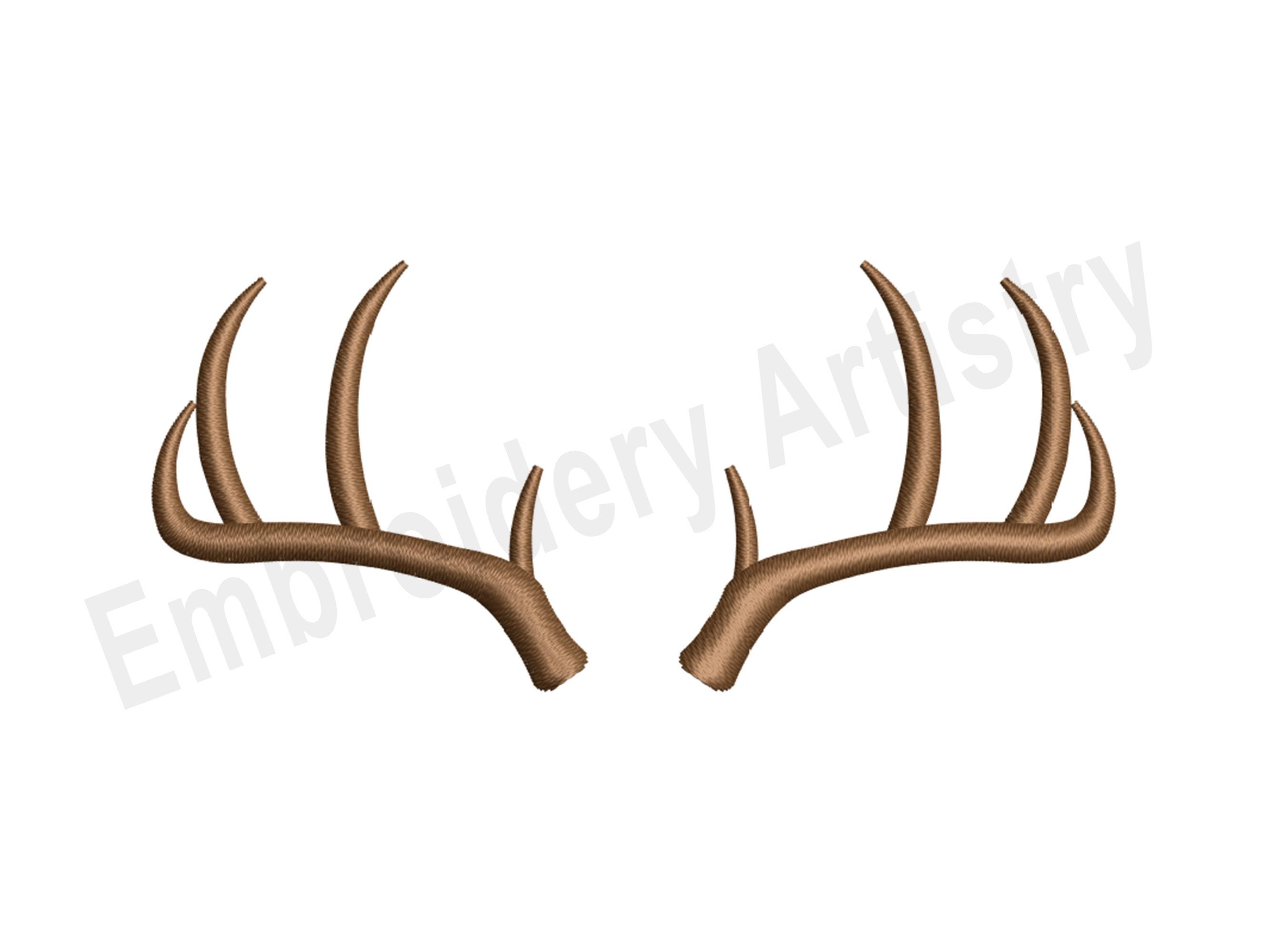 Antlers Embroidery Design. Deer Antler Embroidery File. Machine ...